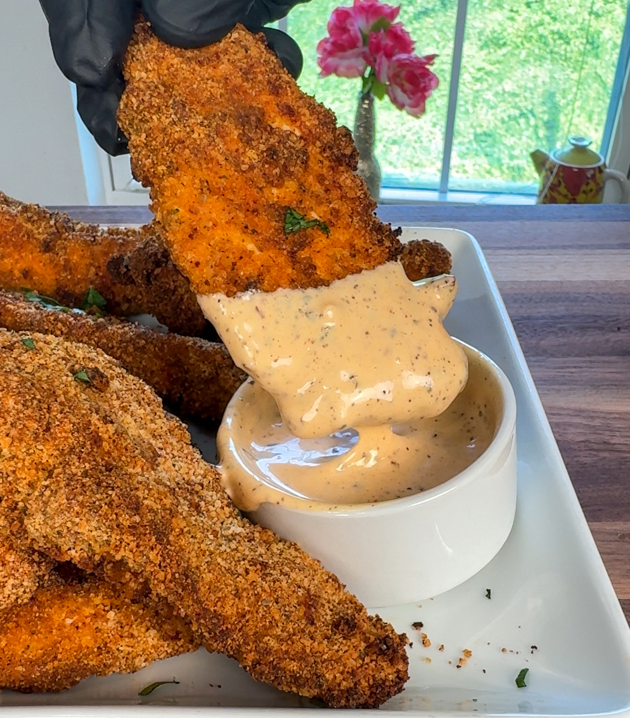 How to Make Crispy Air Fryer Chicken Tenders - Cooking with Pat Lee